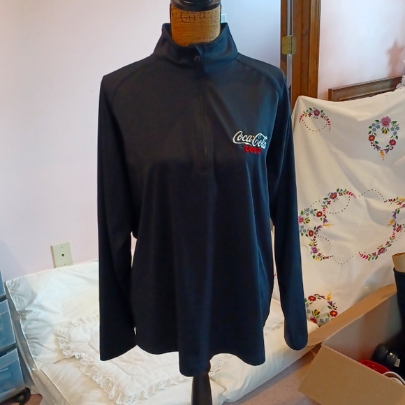 Coca Cola | Tops | Coca Cola Zero Half Zip Pullover Unisex Size Large ...
